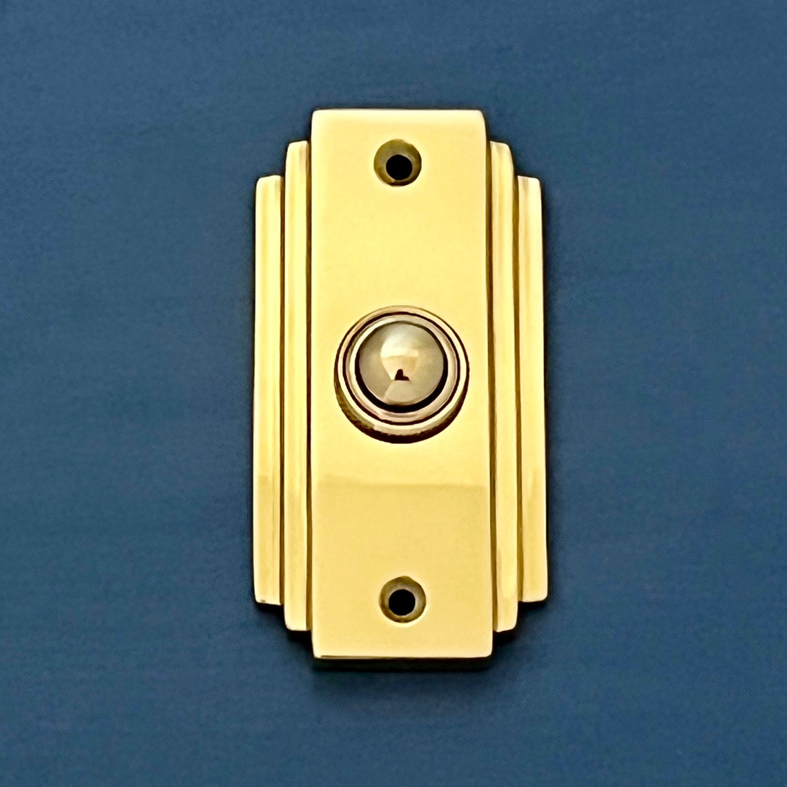 Brass Art Deco Bell Push Door Button Front Furniture Fittings | Etsy