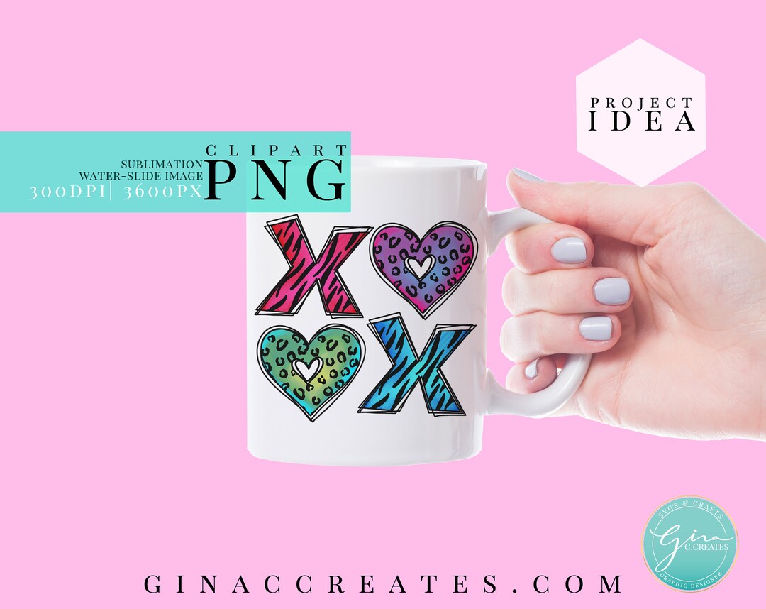 XOXO SVG and PNG Bundle, Valentine's Day Xoxo Sublimation Image, Zebra ...