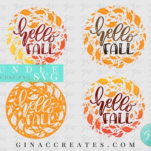 Hello Fall SVG Bundle, Fall Leaves Svg, Autumn Leaves Svg, Fall Decor ...