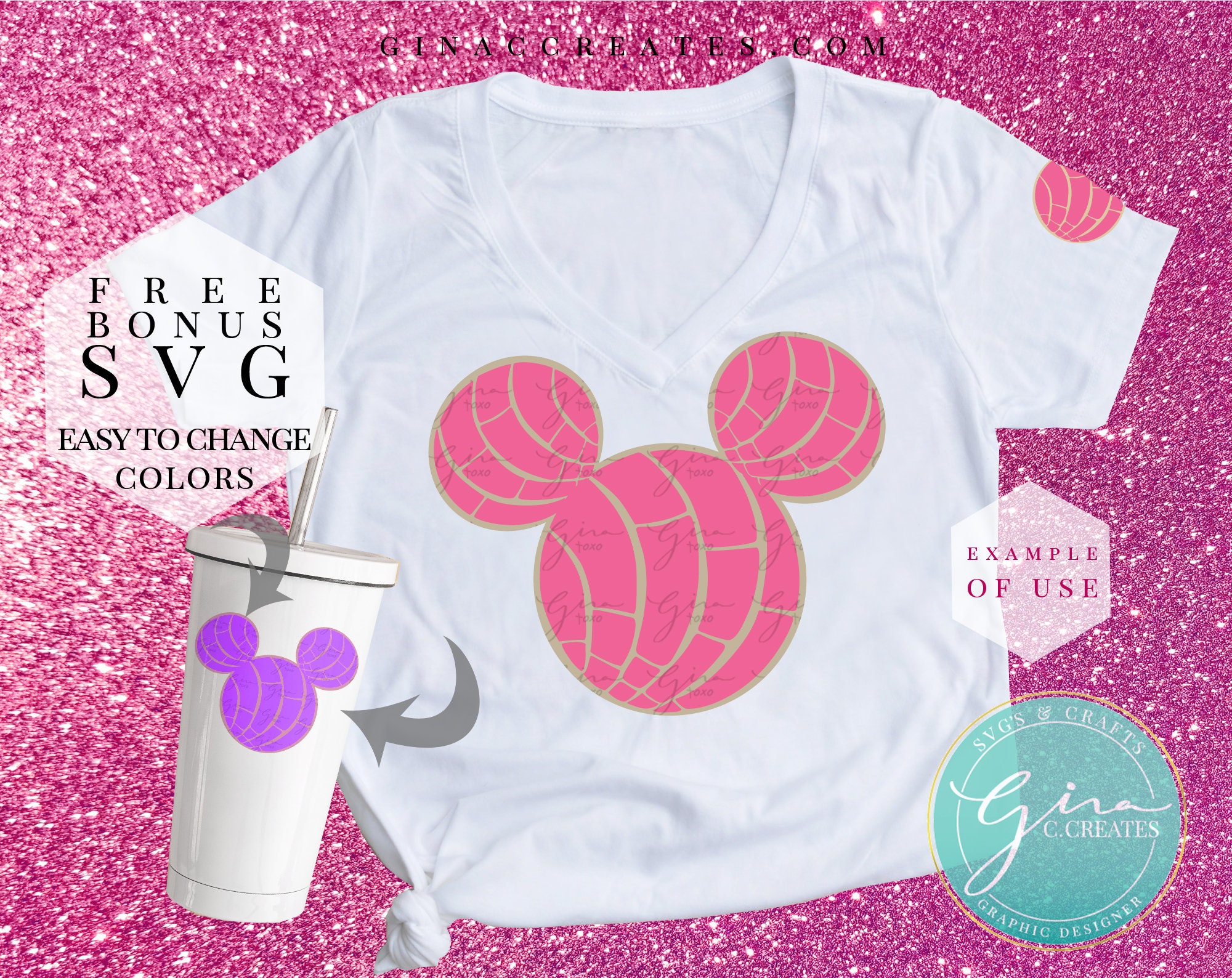 Concha SVG Cut File, Mexican Sweet Bread Svg, Concha Mouse Head Svg ...