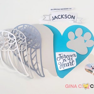3D Pet Angel Wings Memorial SVG, Dog Memorial Svg, Cat Memorial Svg - Etsy