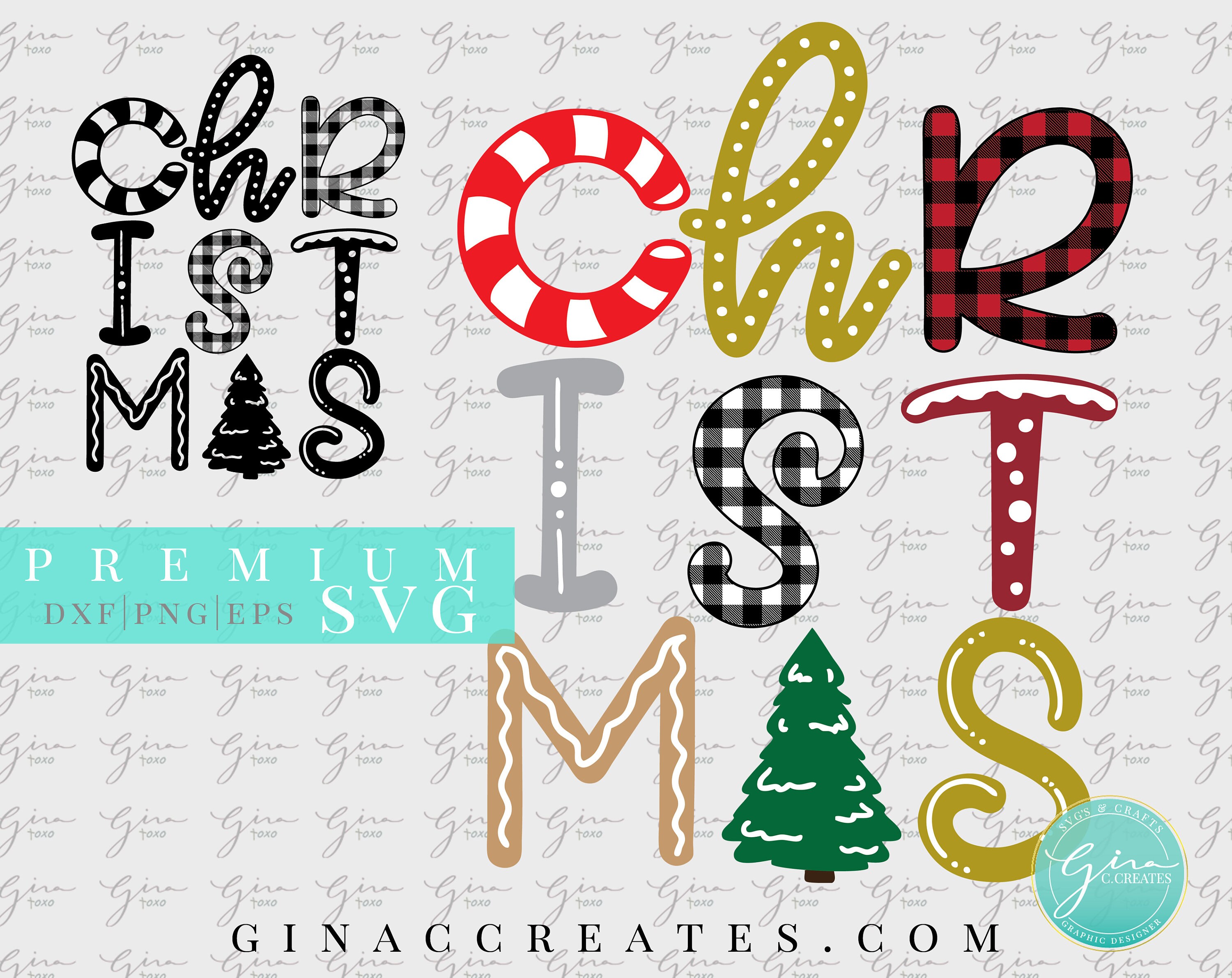 Christmas Word Clip Art PNG, Christmas Tree Png Sublimation, Christmas ...