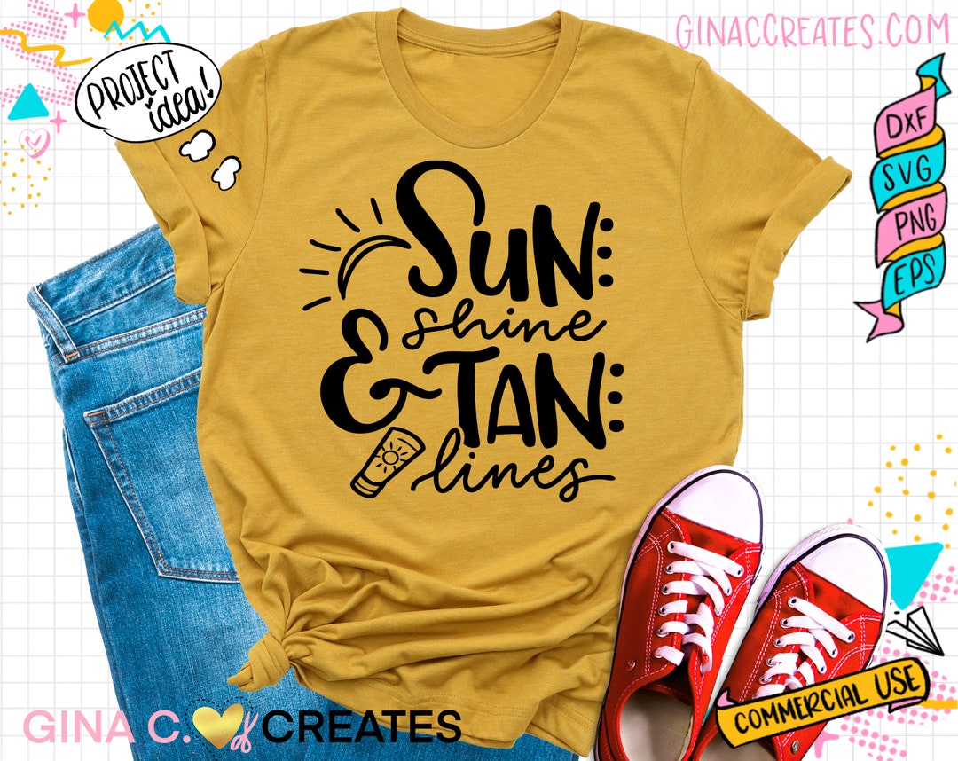 Sunshine And Tan Lines Svg Cut File Summer Svg Tumbler Svg Etsy