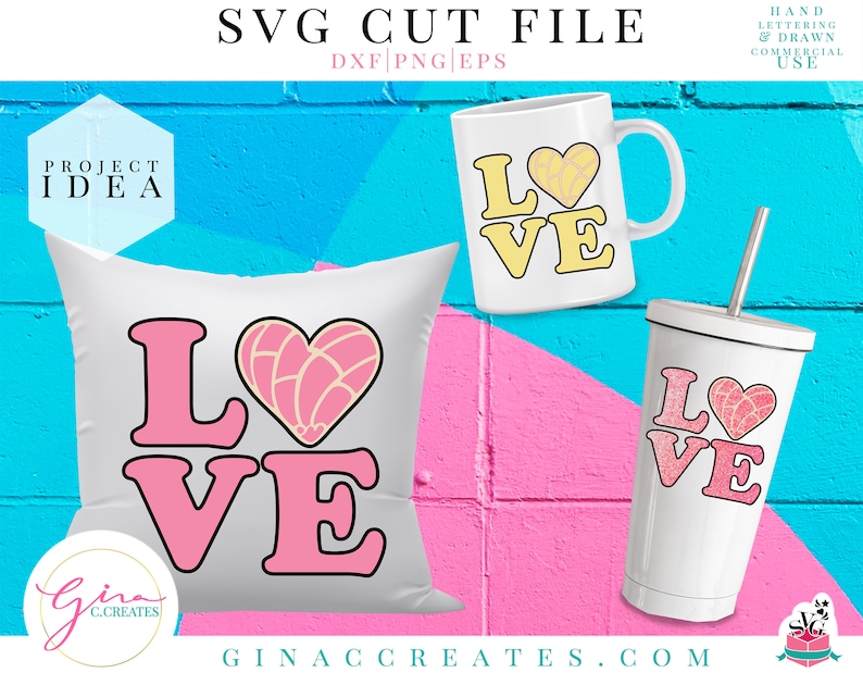 Concha Heart Love SVG Cut File, Valentine's Day SVG - Etsy