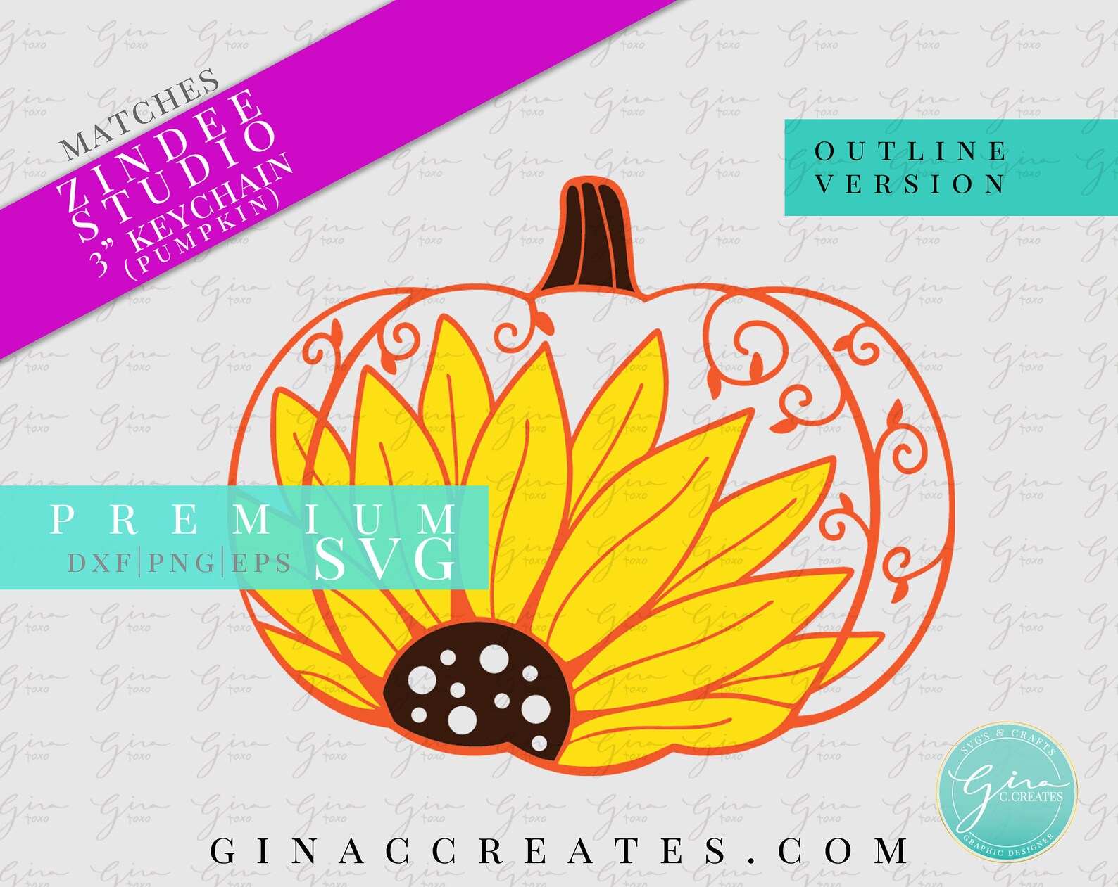 Fall Pumpkin Sunflower Key Chain SVG. Sunflower Svg, Key Chain Svg ...