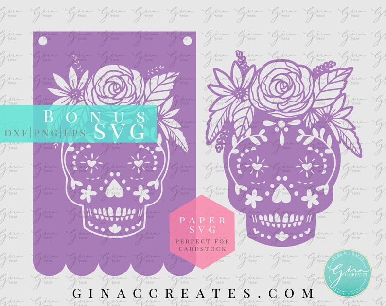 Sugar Skulls SVG Cut file skulls with flower crown day of | Etsy