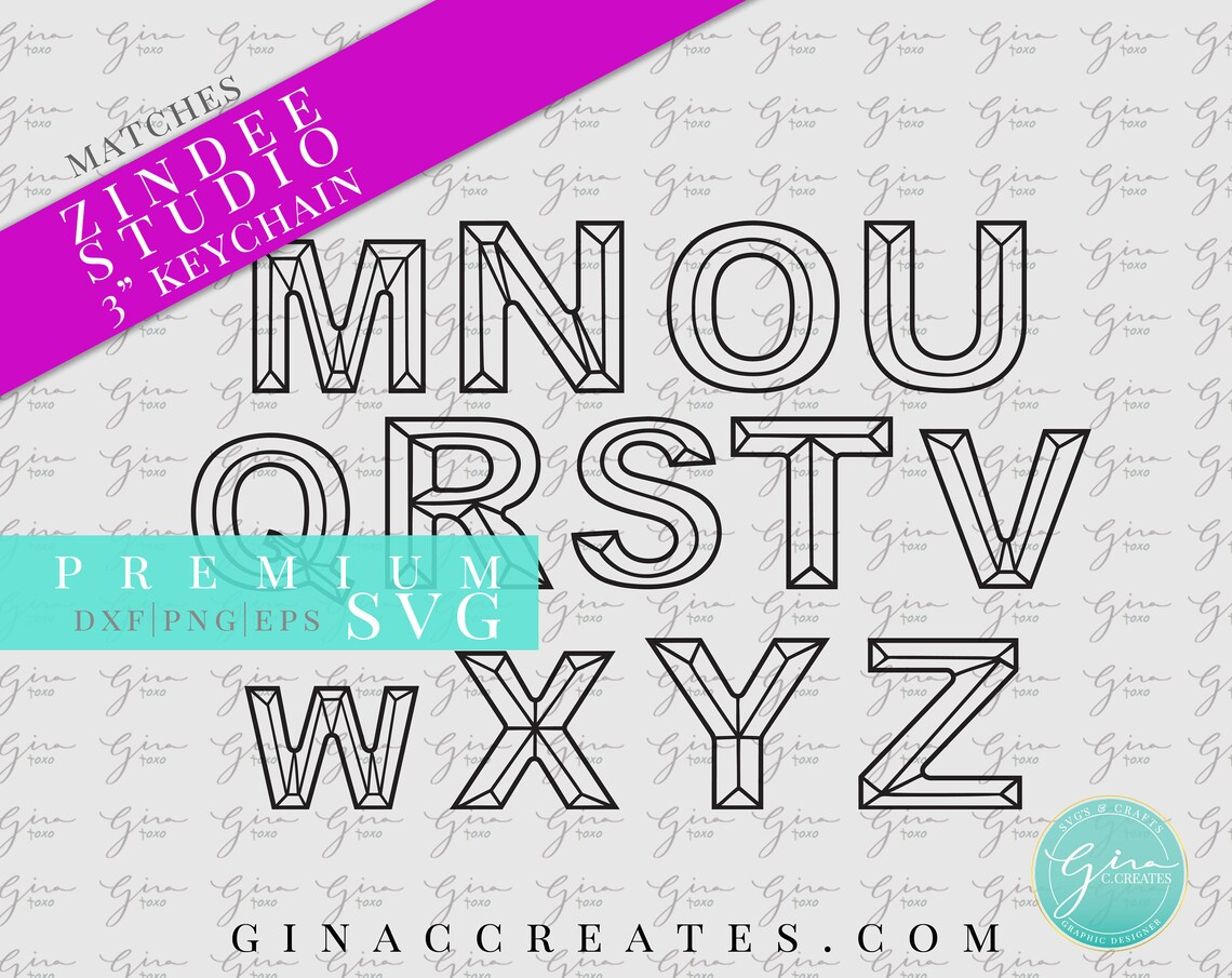 Geometric Letter SVG Cut File Alphabet Svg for 3 Inch Letter | Etsy