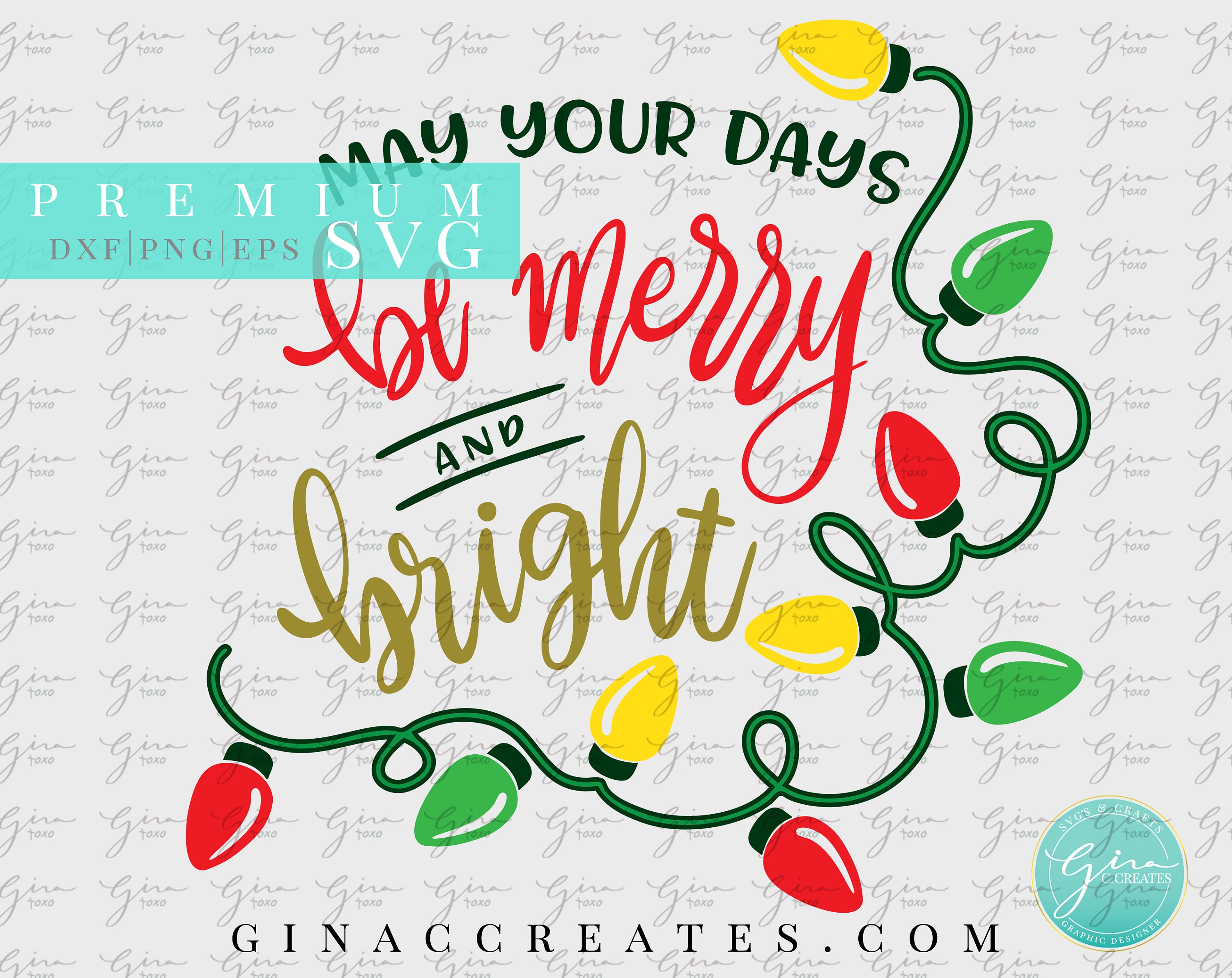 May Your Days Be Merry and Bright SVG Cut File Christmas - Etsy