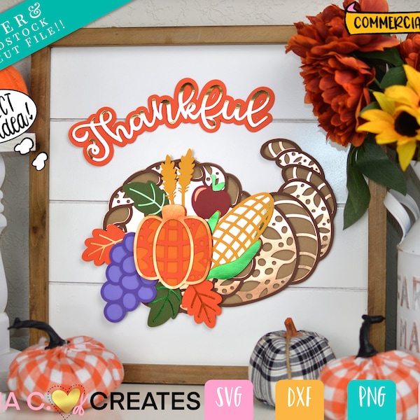 3d Cornucopia Svg - Etsy