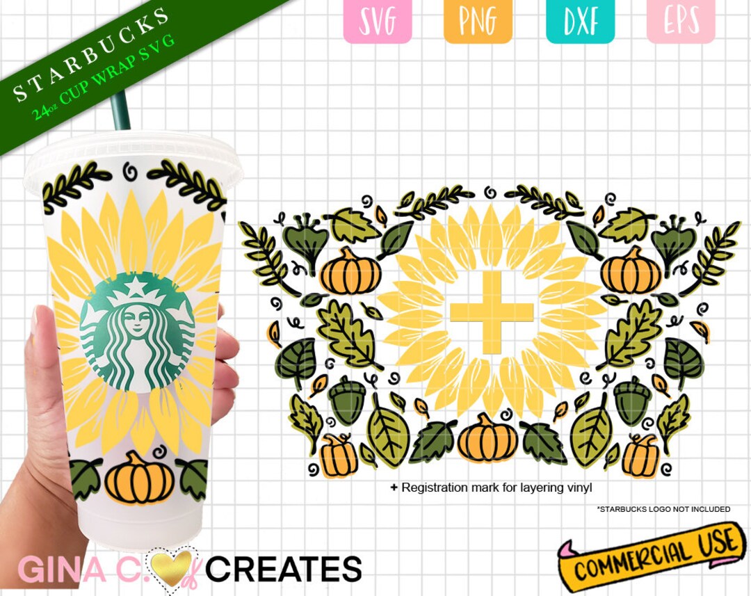 Autumn Sunflower Wrap SVG, Fall SVG Wrap - Etsy