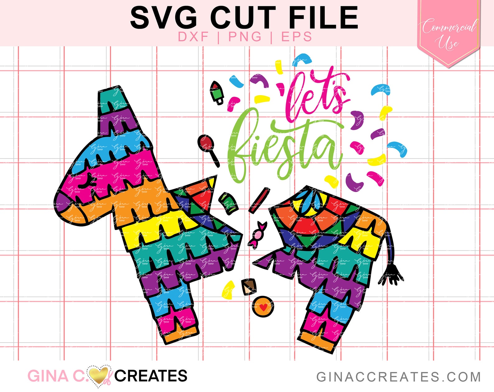 Let's Fiesta Piñata SVG Mexican Party Svg - Etsy