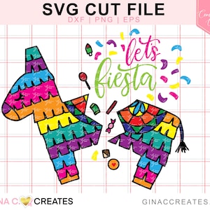 Let's Fiesta Piñata SVG, Mexican Party Svg - Etsy