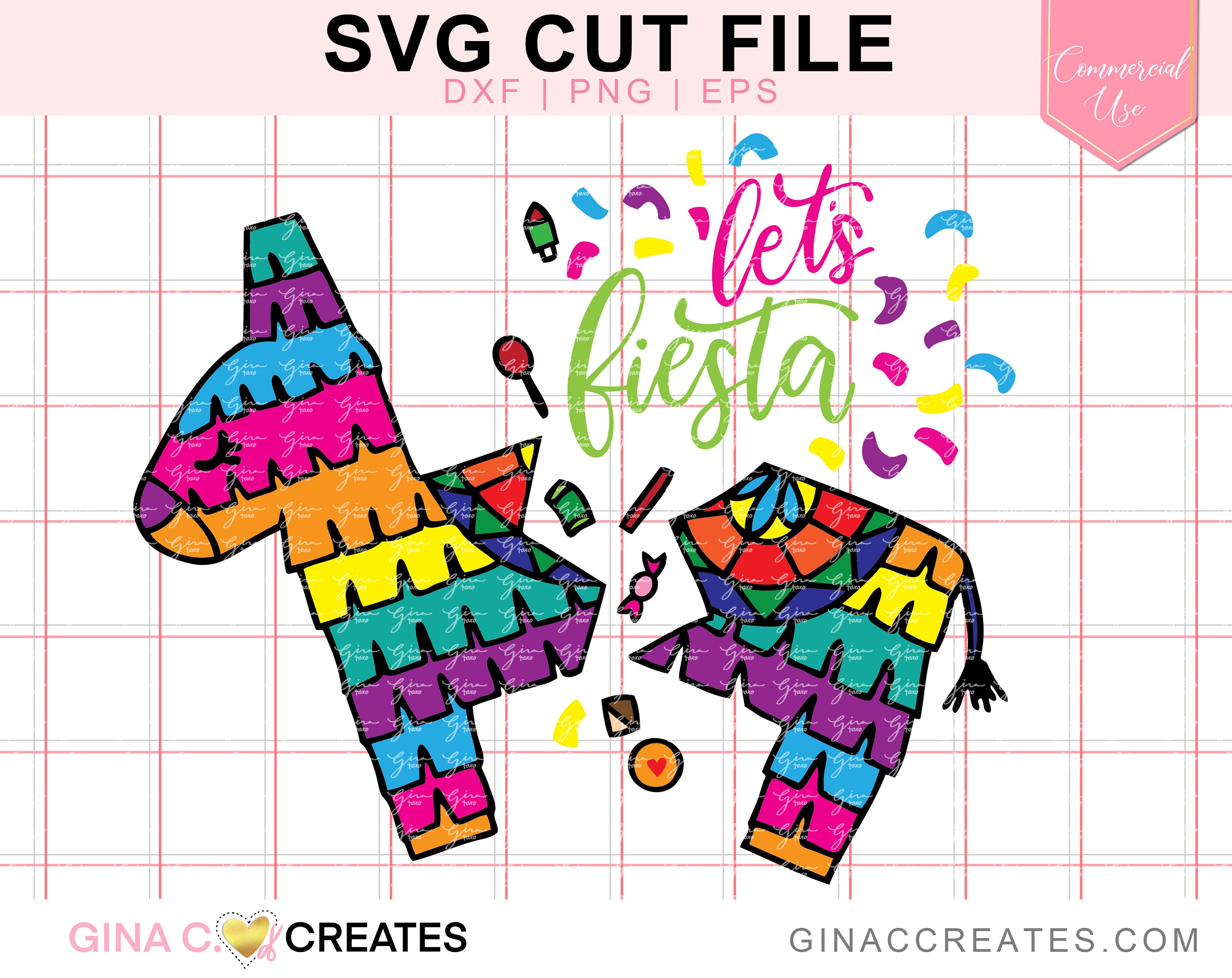 Let's Fiesta Piñata SVG Mexican Party Svg - Etsy