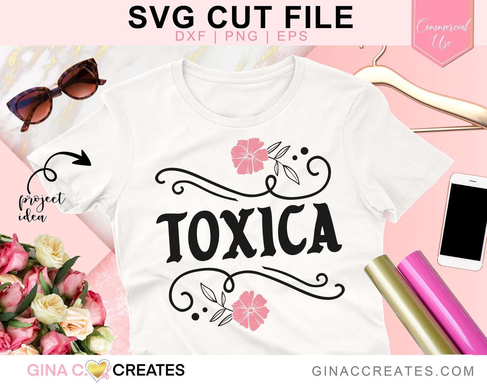 Floral Toxica SVG Bundle - Etsy