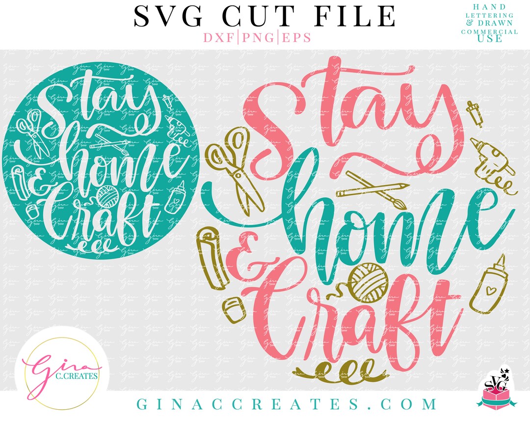 Stay Home & Craft SVG Cut File, Crafty SVG, Stay Home Svg - Etsy