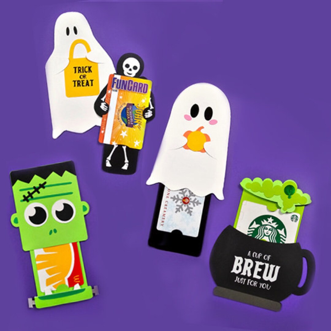 Halloween Gift Card Holders SVG Bundle, Halloween Gift SVG - Etsy