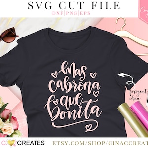 Mas Cabrona Que Bonita SVG Cut File, Latina Svg, Mexican Svg, - Etsy
