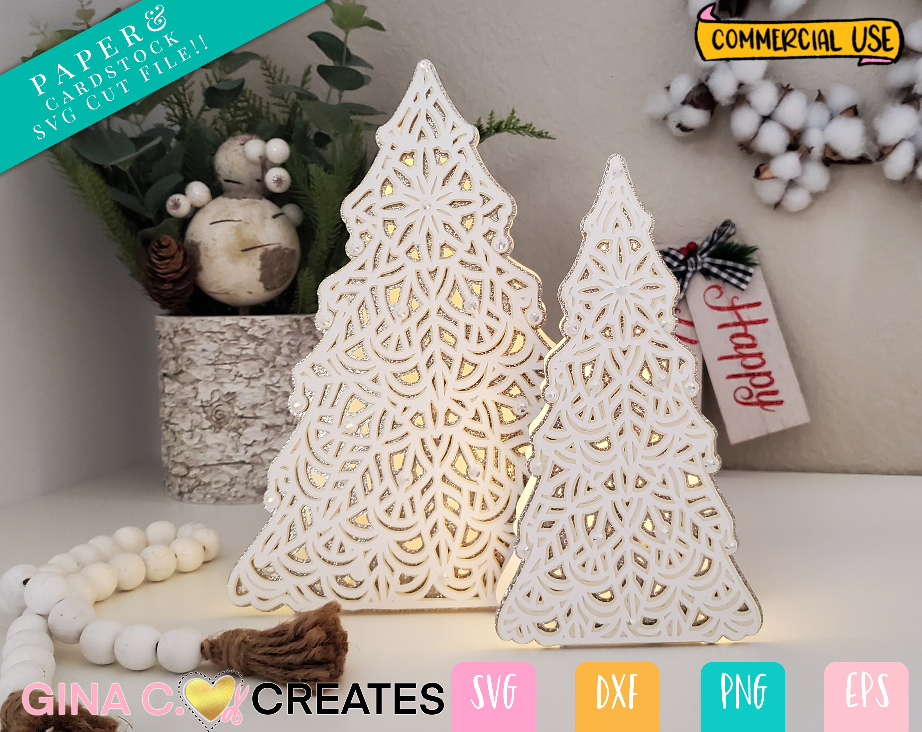 Layered Christmas Tree Mandala SVG, Christmas Crafts Decorations SVG ...