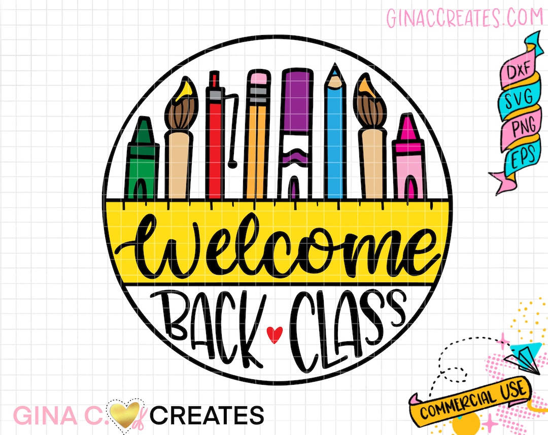 Welcome Back Class SVG Cut File, School Svg, Teacher Svg - Etsy