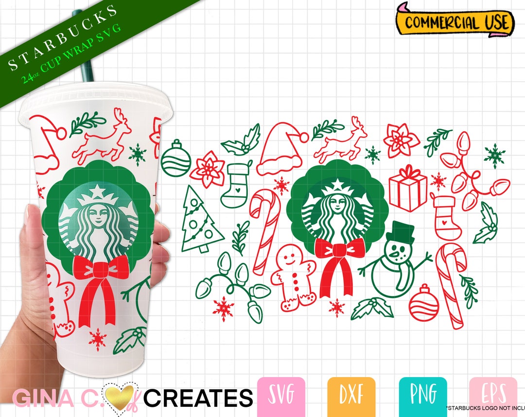 Christmas Holiday Cup Wrap SVG Cut File for Cricut - Etsy