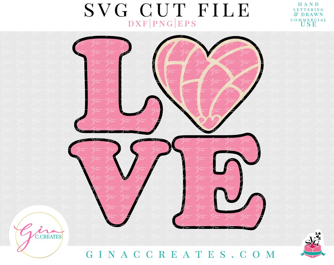 Concha Heart Love SVG Cut File, Valentine's Day SVG - Etsy