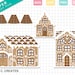 Gingerbread House SVG Bundle, Layered Paper Gingerbread Village Cut ...