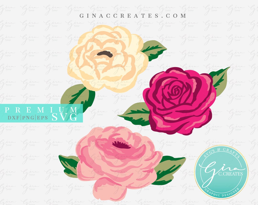 Spring Flower SVG Cut File, Rose SVG, Peony SVG, Floral Svg - Etsy