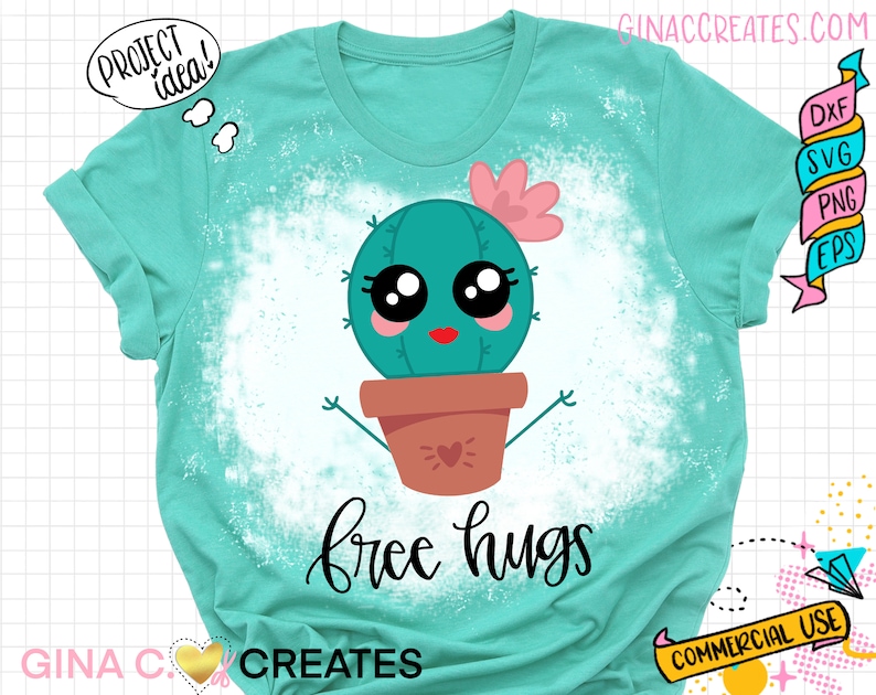Cactus Free Hugs SVG Cut File - Etsy
