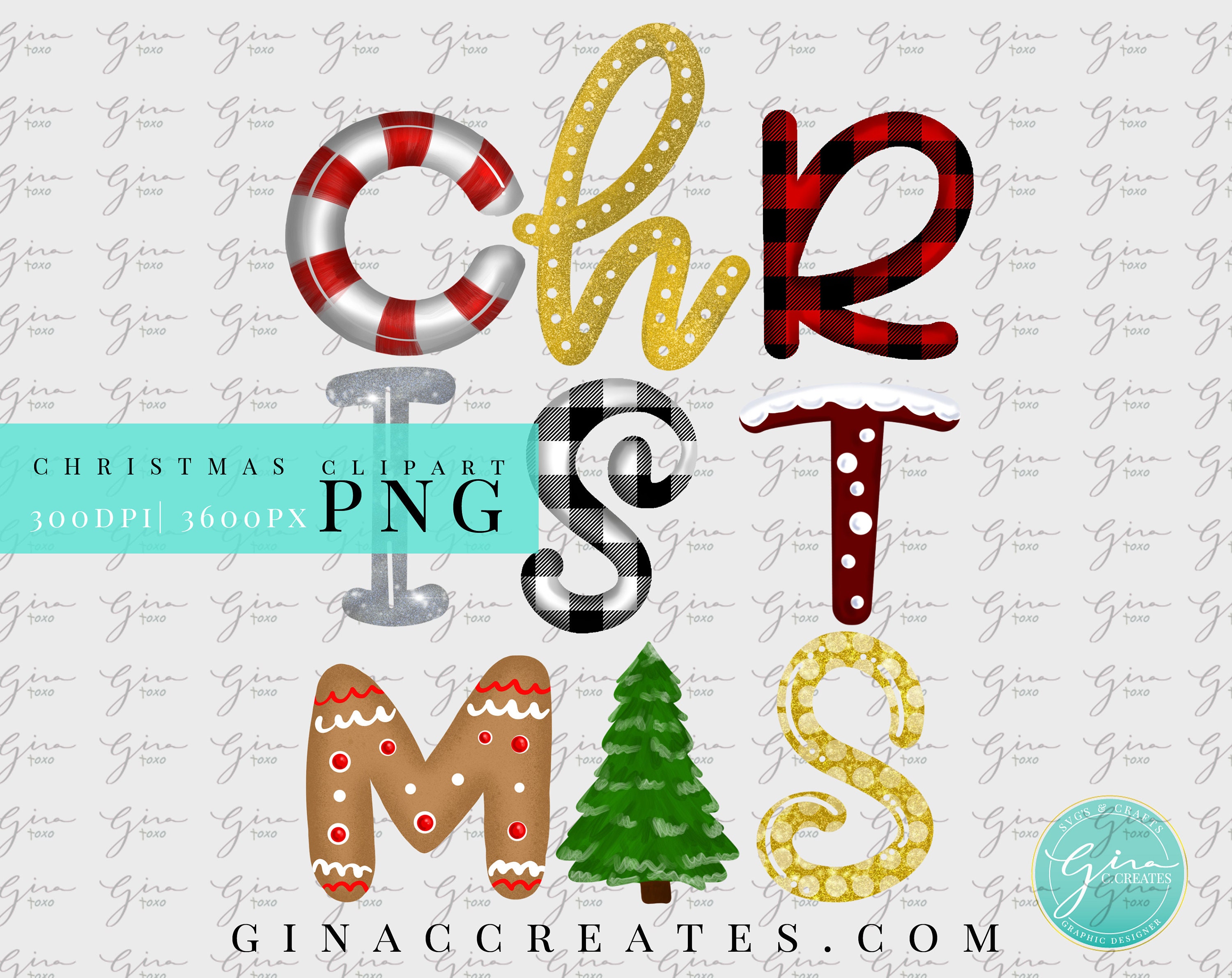 Christmas Word Clip Art PNG, Christmas Tree Png Sublimation, Christmas ...