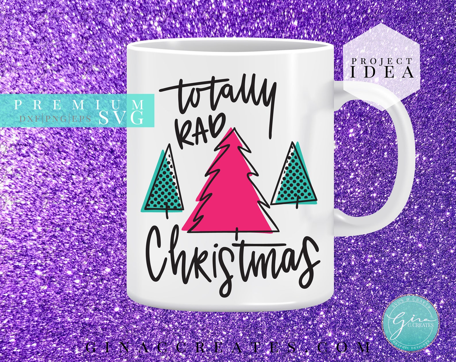Totally Rad Christmas SVG 80s Christmas Svg Christmas Tree - Etsy