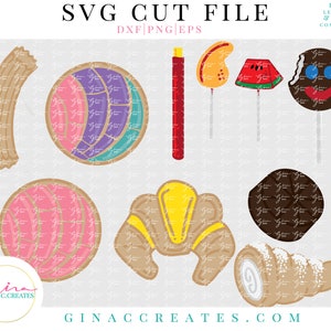 The Ultimate Mexican Sweets SVG Bundle, Sweet Bread Svg, Concha Svg, - Etsy