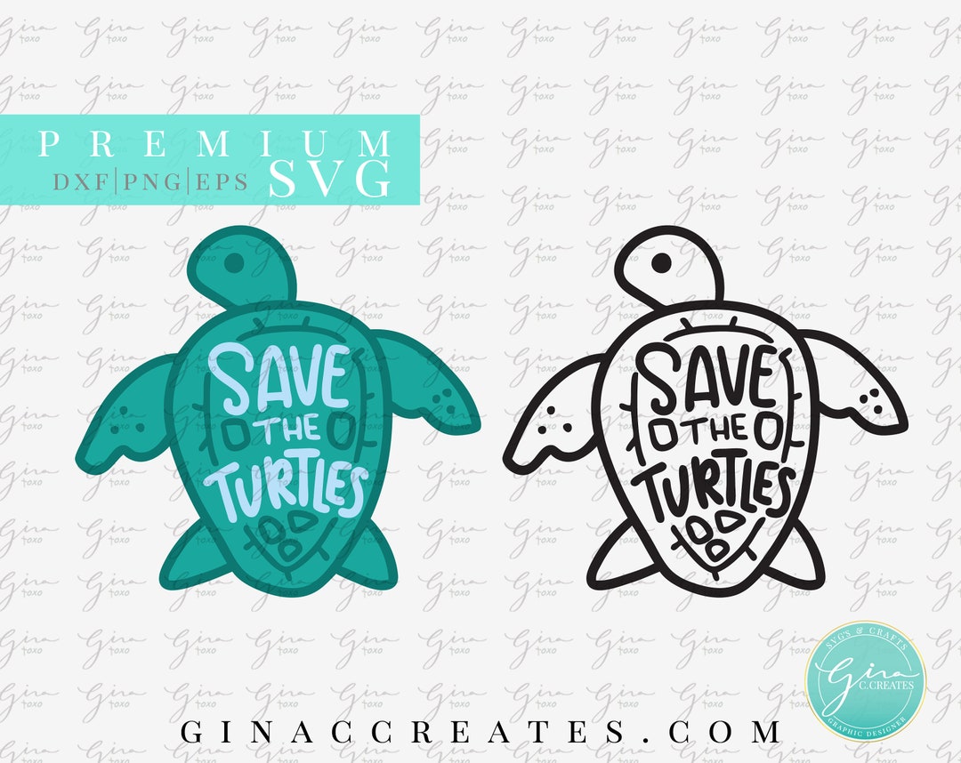 Save the Turtles SVG Cut File, VSCO Girl Svg - Etsy