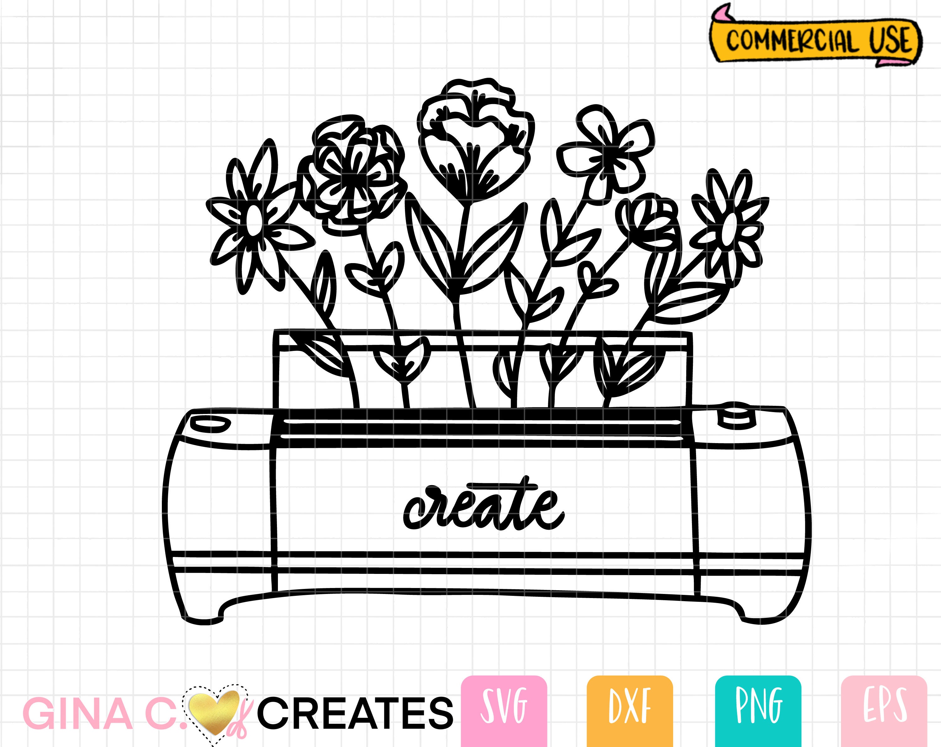 Floral Cricut Create SVG Craft Room SVG Cricut Machine With - Etsy