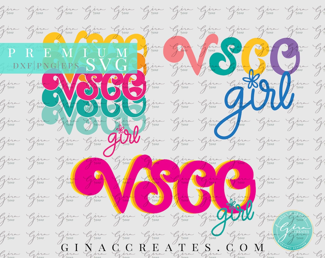 VSCO Girl SVG Bundle, SVCO 90's Trendy Girl Svg - Etsy