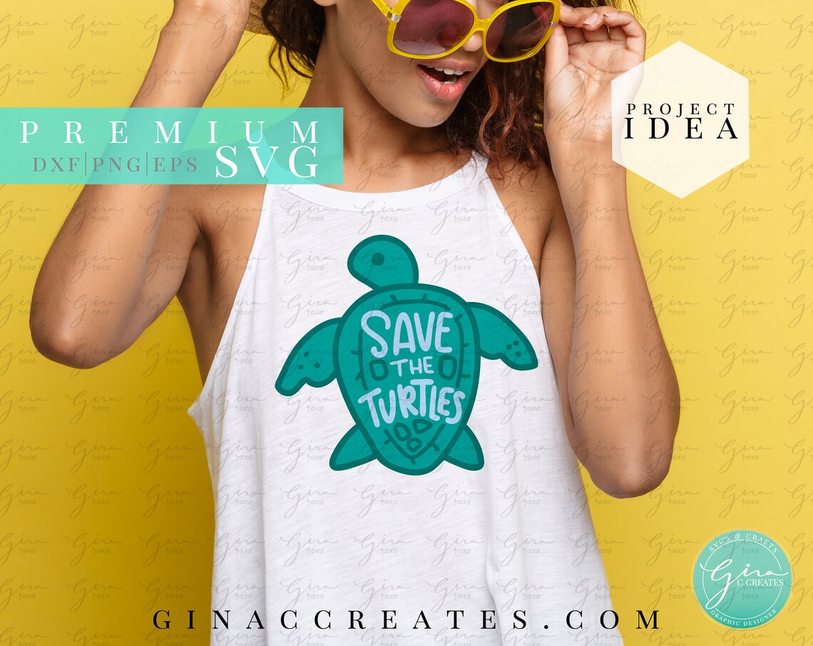 Save the Turtles SVG Cut File, VSCO Girl Svg - Etsy
