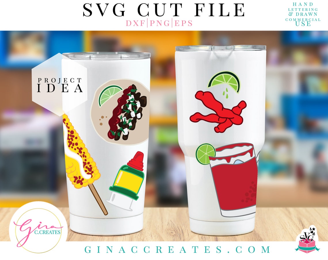 Spicy Mexican Foods SVG Bundle Michelada Svg Elote Svg Taco | Etsy