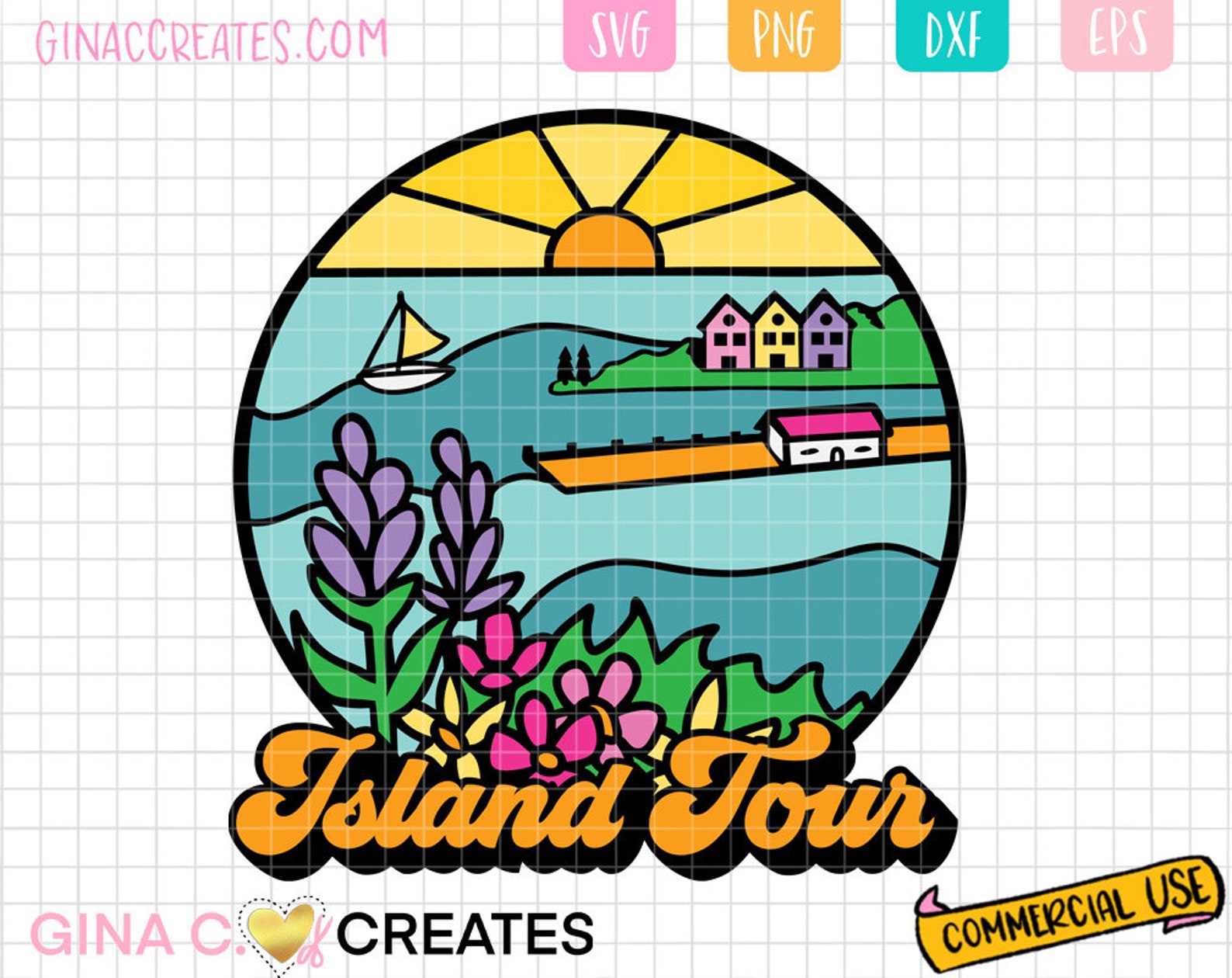Island Tour SVG Tropical Travel SVG Cut File for Cricut - Etsy