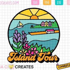 Island Tour SVG, Tropical Travel SVG Cut File for Cricut - Etsy