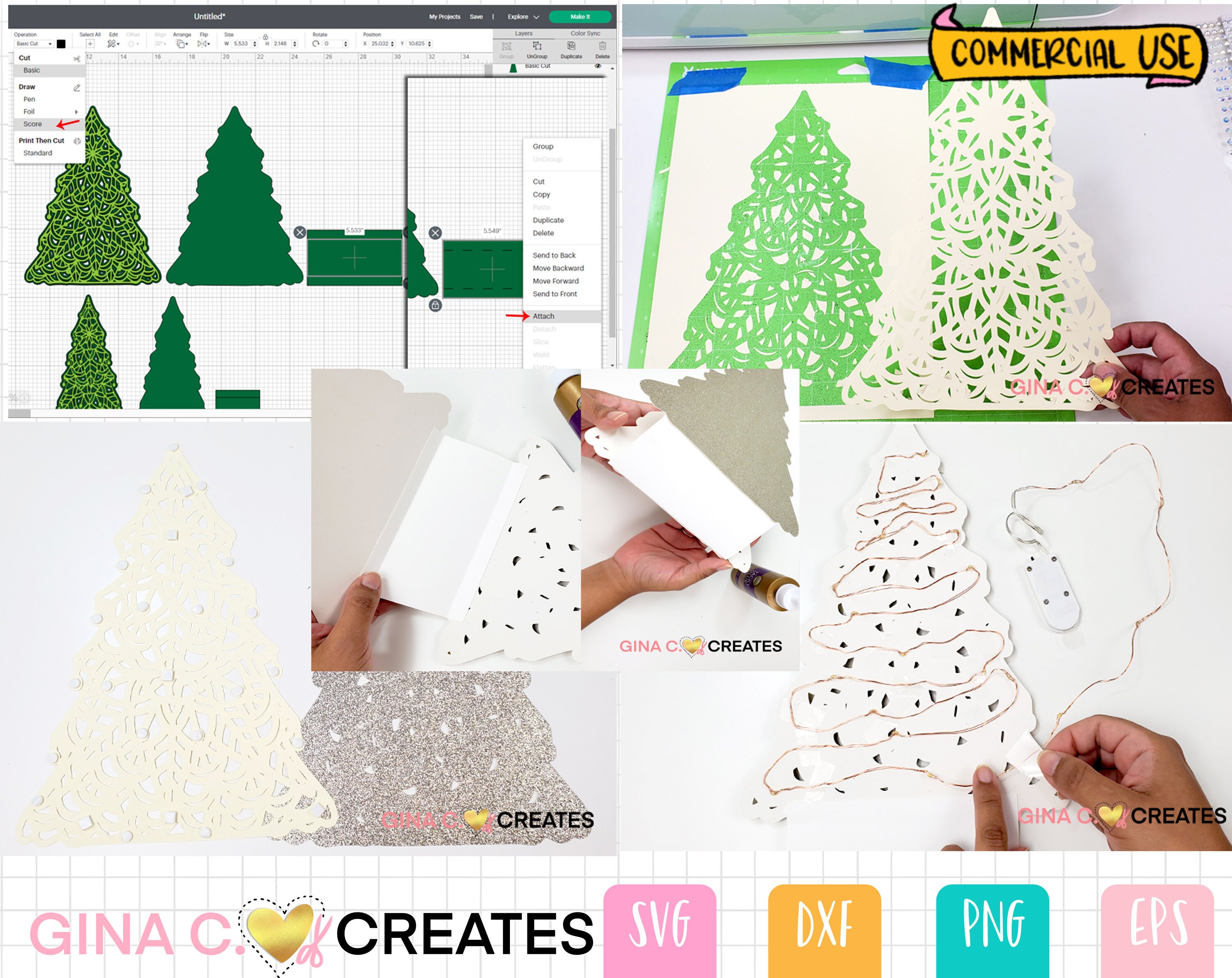 Layered Christmas Tree Mandala SVG, Christmas Crafts Decorations SVG ...