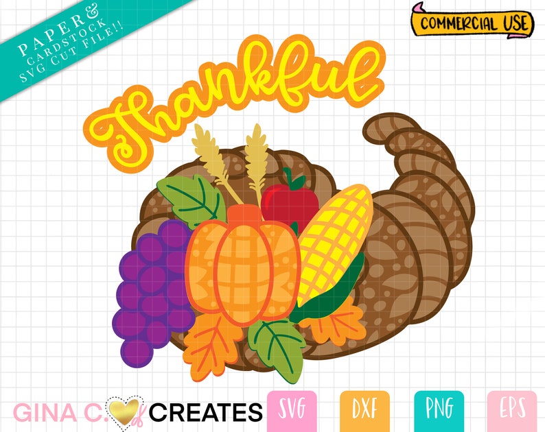 Layered Cornucopia Thanksgiving SVG Cut File - Etsy