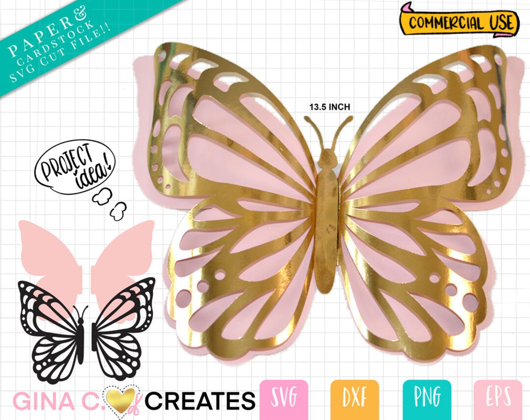 Layer Butterfly SVG Bundle Giant Paper Butterfly SVG Template - Etsy
