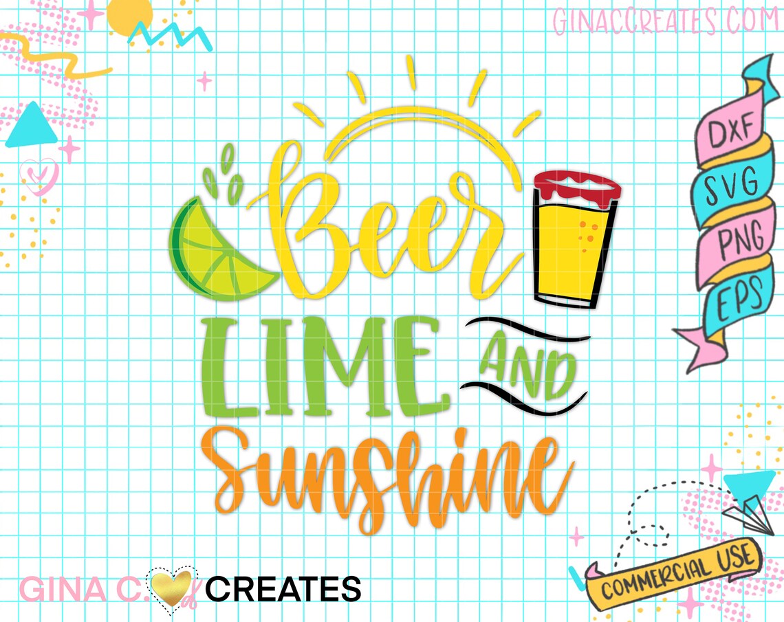 Beer Lime and Sunshine SVG, Summer Svg - Etsy