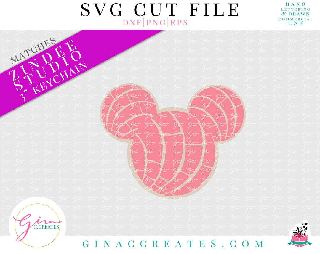 Concha Mouse Head SVG Cut File, Svg for Zindee's 3 Inch Smileys Blank ...
