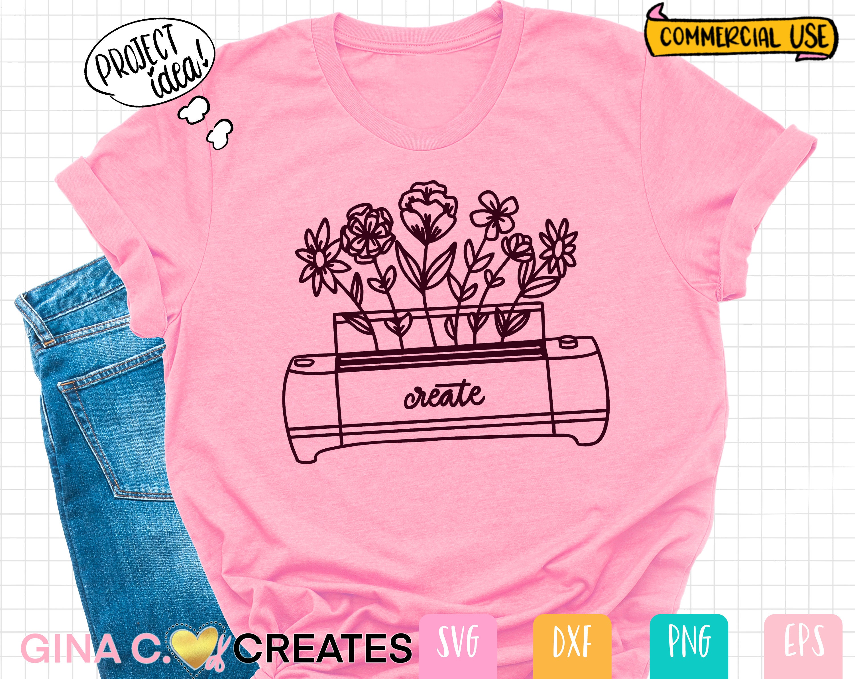 Floral Cricut Create SVG Craft Room SVG Cricut Machine With - Etsy