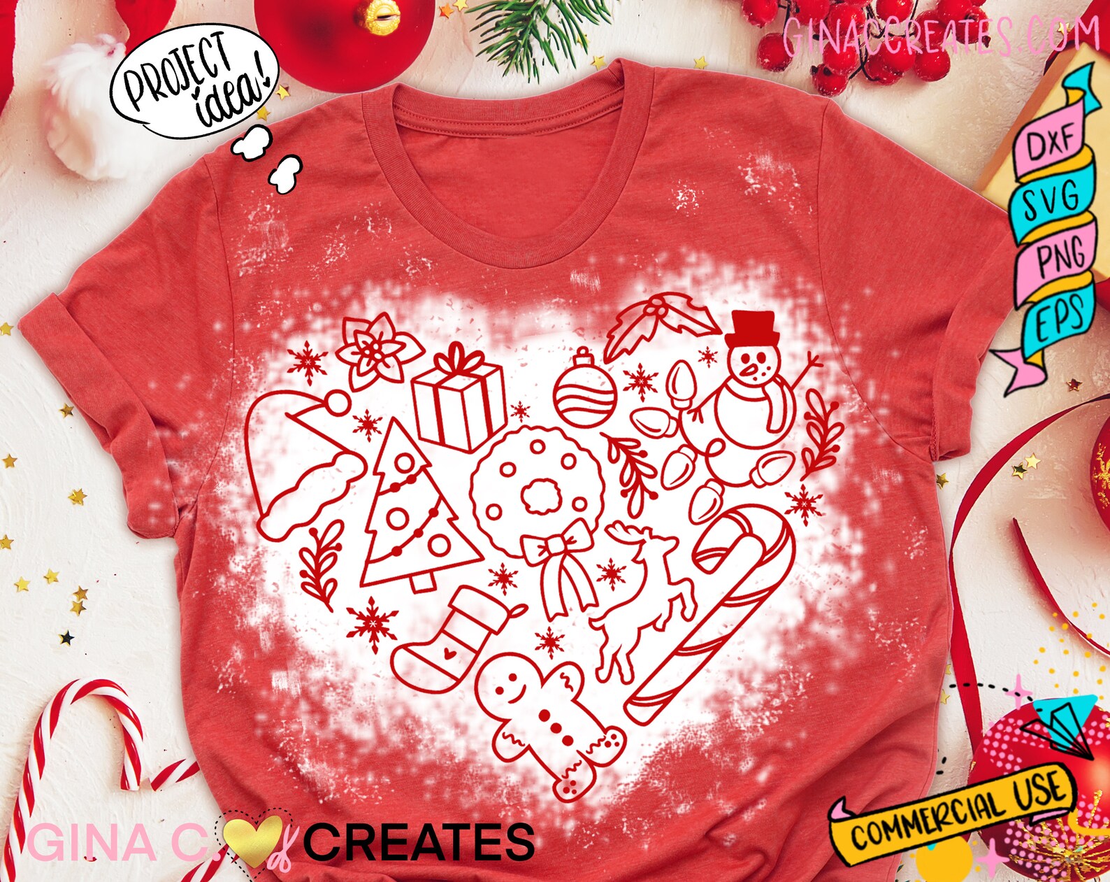 Christmas Heart SVG, Santa Heart Svg, Reindeer SVG - Etsy