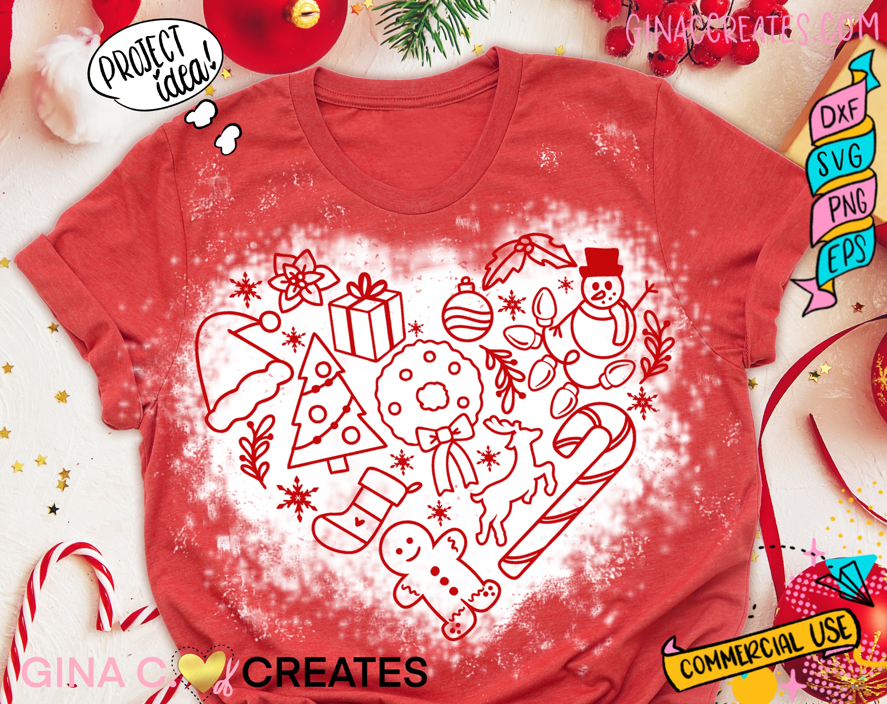 Christmas Heart SVG Santa Heart Svg Reindeer SVG - Etsy