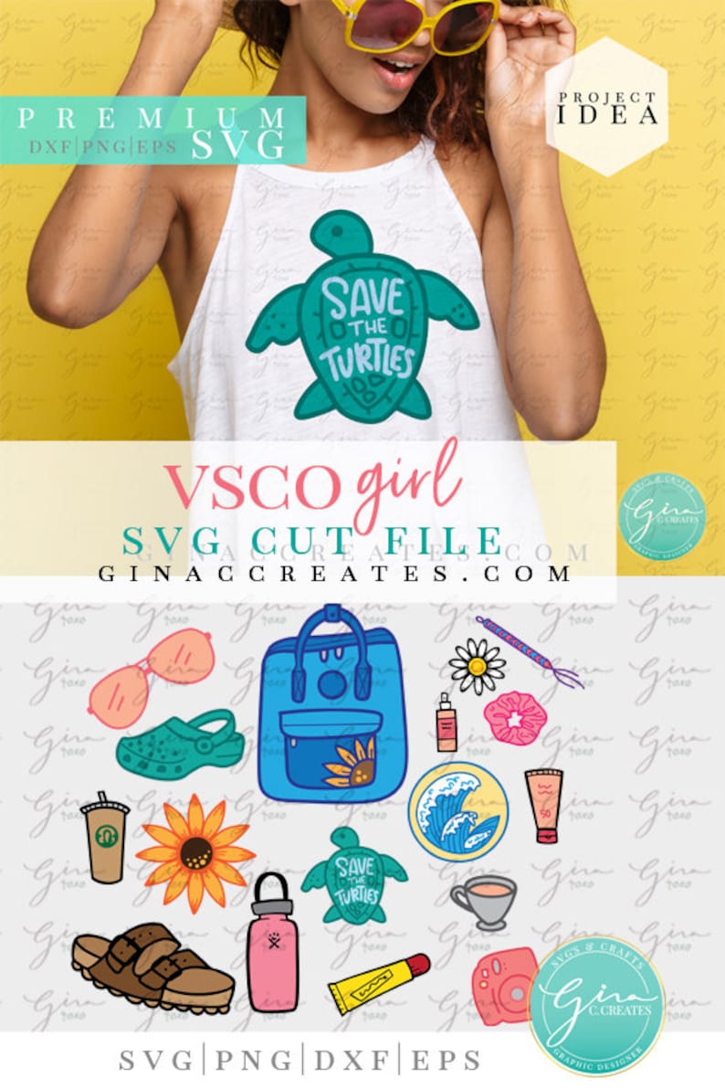 VSCO SVG Bundle, Vsco Items Svg, Save the Turtles Svg, Trendy Girl SVG ...