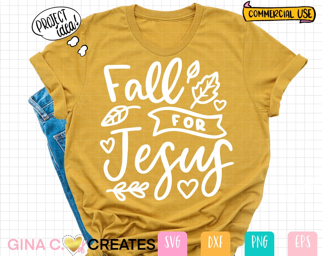 Fall for Jesus SVG Cut File, Autumn Leaves SVG - Etsy