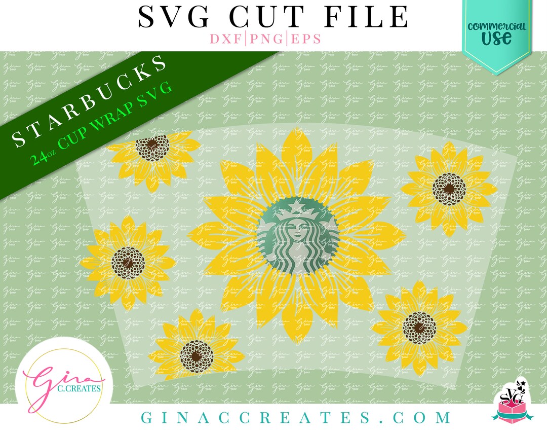 Sunflower Wrap SVG, Cup Wrap Svg - Etsy