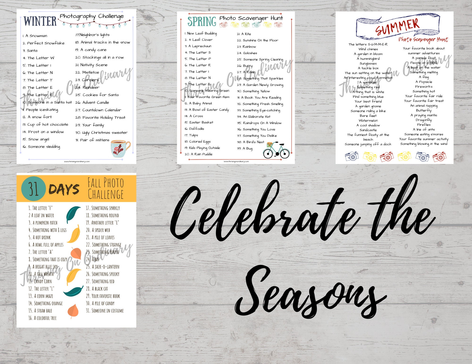 Big Pack of Scavenger Hunts, Scavenger Hunt Bundle, Photography ...